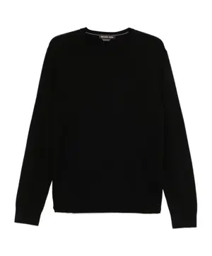 Michael Kors Crewneck Jumper With Logo Embroidery - Black