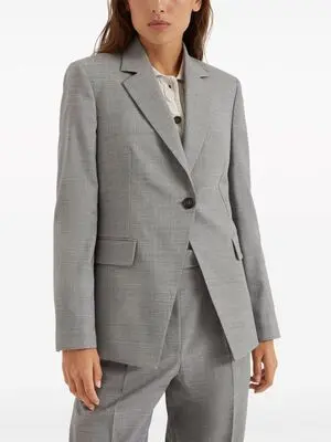 Brunello Cucinelli Mélange-effect Single-breasted Tailored Blazer