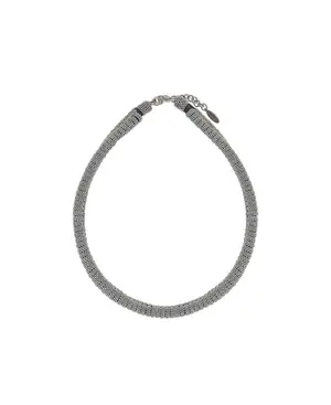 Brunello Cucinelli Bead Detailed Necklace - Gray