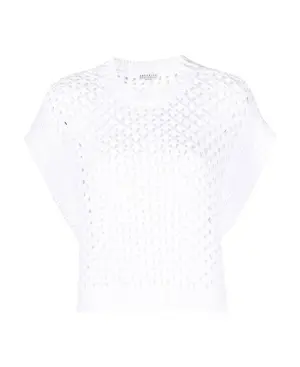 Brunello Cucinelli Open-knit Cropped Pullover