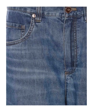 Brunello Cucinelli High-waisted Straight-leg Jeans With Monili Chain Detail