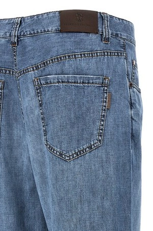 Brunello Cucinelli High-waisted Straight-leg Jeans With Monili Chain Detail