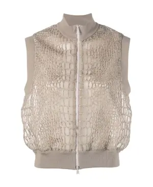Brunello Cucinelli Sleeveless Cropped Jacket - Nude