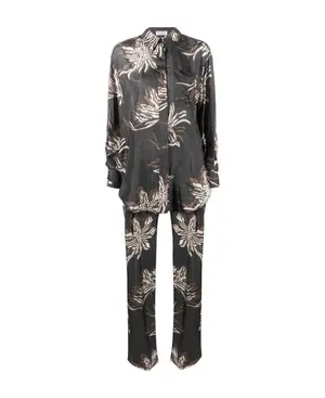 Brunello Cucinelli Floral-print Jumpsuit - Black