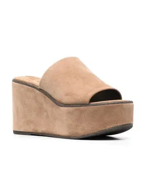 Brunello Cucinelli Platform Sole Mules