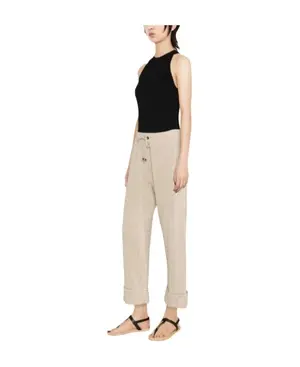 Brunello Cucinelli Rib-knitted Drawstring Trousers