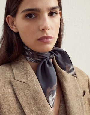 Brunello Cucinelli Floral-print Silk Foulard Scarf