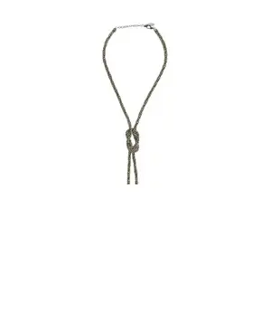 Brunello Cucinelli Beaded Knot Necklace - Green