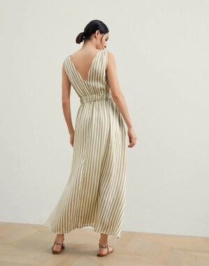 Brunello Cucinelli Striped Midi Dress