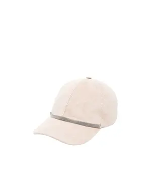 Brunello Cucinelli Bead-embellished Leather Cap