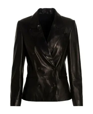Brunello Cucinelli Double-breasted Leather Jacket