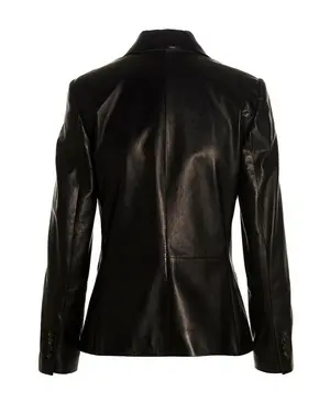 Brunello Cucinelli Double-breasted Leather Jacket
