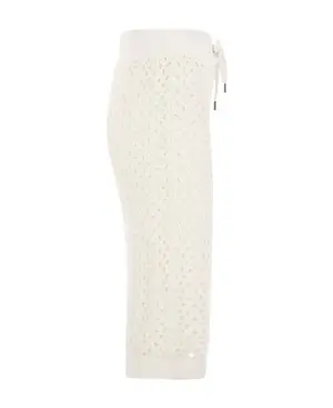 Brunello Cucinelli Open-knit Drawstring-waist Skirt