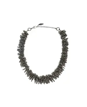 Brunello Cucinelli Oversized Beaded Necklace - Black
