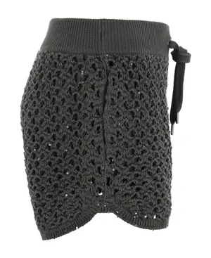 Brunello Cucinelli Sequin-embellished Crochet Short Shorts