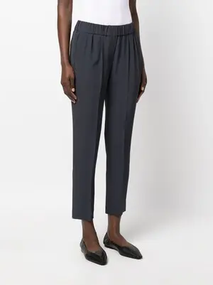 Brunello Cucinelli Cropped Trousers With Elasticated Waist