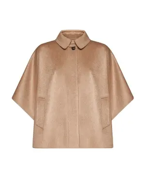 Brunello Cucinelli Button Collar Cape Jacket