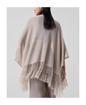 Brunello Cucinelli Fringed Linen Poncho
