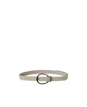Brunello Cucinelli Round Buckle Leather Belt