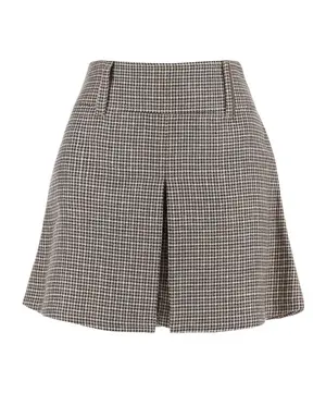 BRUNELLO CUCINELLI Brunello Cucinelli Mid-Rise Houndstooth Pleated Shorts