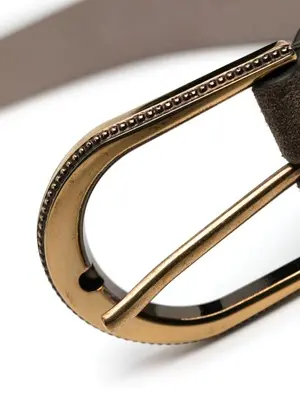 Brunello Cucinelli Brushed-effect Leather Belt