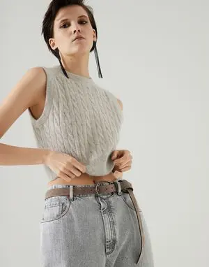 Brunello Cucinelli Pointed Tip Buckle Belt
