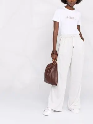 Brunello Cucinelli Monili-chain Wide-leg Track Pants