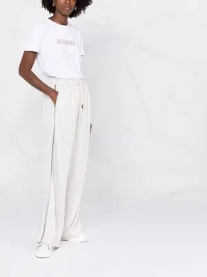 Brunello Cucinelli Monili-chain Wide-leg Track Pants