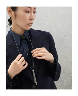 Brunello Cucinelli Tasseled Lobster Clasp Necklace