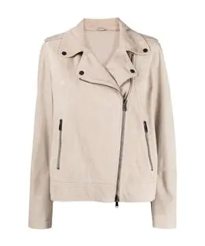 BRUNELLO CUCINELLI Suede Biker Jacket