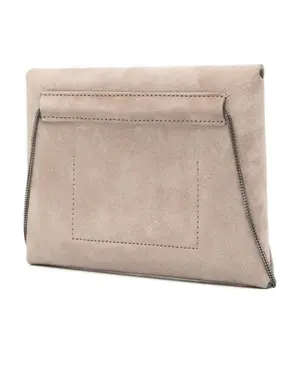 Brunello Cucinelli Envelope-design Suede Crossbody Bag