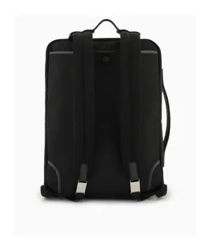 Giorgio Armani Logo Printed Zipped Backpack