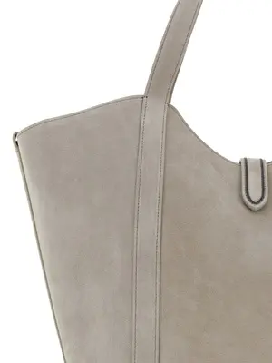 Brunello Cucinelli Panelled Suede Tote Bag