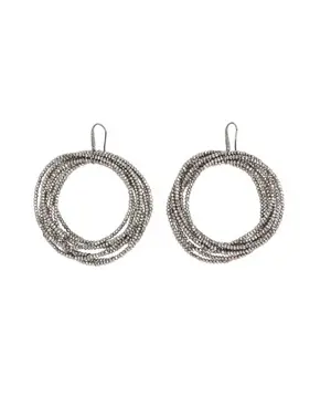 Brunello Cucinelli Large Spinel Bead Hoop Earrings