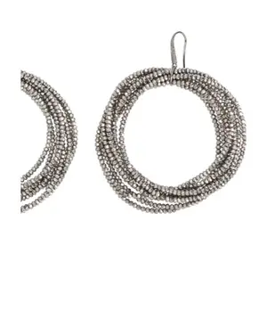 Brunello Cucinelli Large Spinel Bead Hoop Earrings