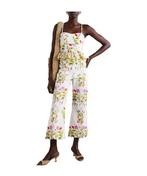 Borgo De Nor Colorful Floral Printed Top - White