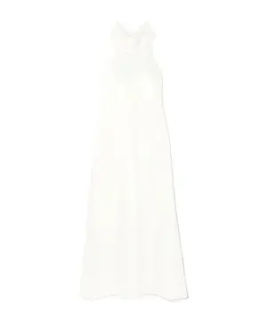 Galvan Halter Neck Satin Midi Dress