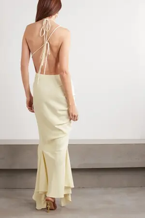 A.W.A.K.E. Mode Printed Stretch Crepe Gown