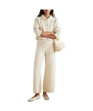 Calle Del Mar Wide-leg Cashmere Pants