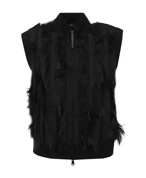BRUNELLO CUCINELLI Fringed-effect Gilet
