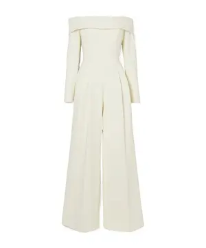 EMILIA WICKSTEAD Off-shoulder Wide-leg Jumpsuit - No