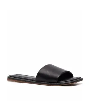 Brunello Cucinelli Square Toe Slip-on Slides