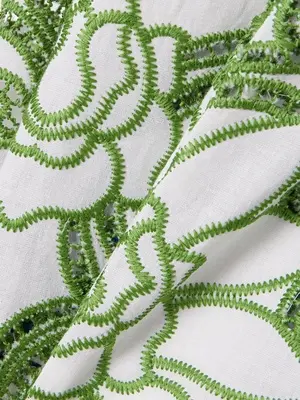 Borgo De Nor Scalloped Broderie Anglaise Maxi Skirt - Green