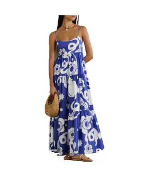 Borgo De Nor Maxi Dress With Abstract Floral Print