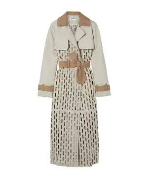Partow Cut-out Pure Cotton Twill Trench Coat