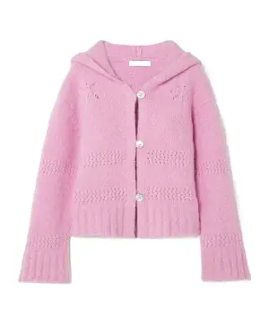 CALLE DEL MAR Crochet Hooded Cardigan