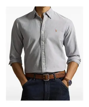 Polo Ralph Lauren Embroidered Oxford Shirt - Grey