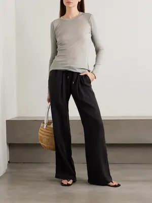 JAMES PERSE Ribbed Cotton And Cashmere-blend T-shirt