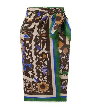 ALEMAIS Printed Wrap Dress