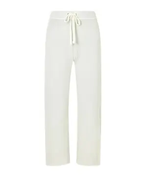 JAMES PERSE Cropped Brushed Cotton-terry Track Pants